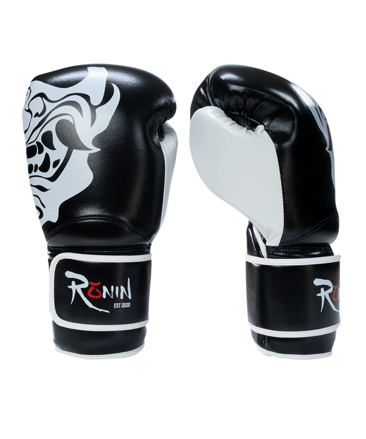 Ronin Revolt Boxing Gloves - Black/White – Rōnin Sports Apparel